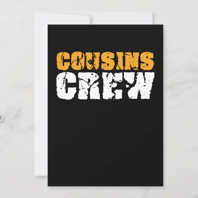 Cousins Crew Sister Brother Aunt Uncle Family Gift Invitation | Zazzle
