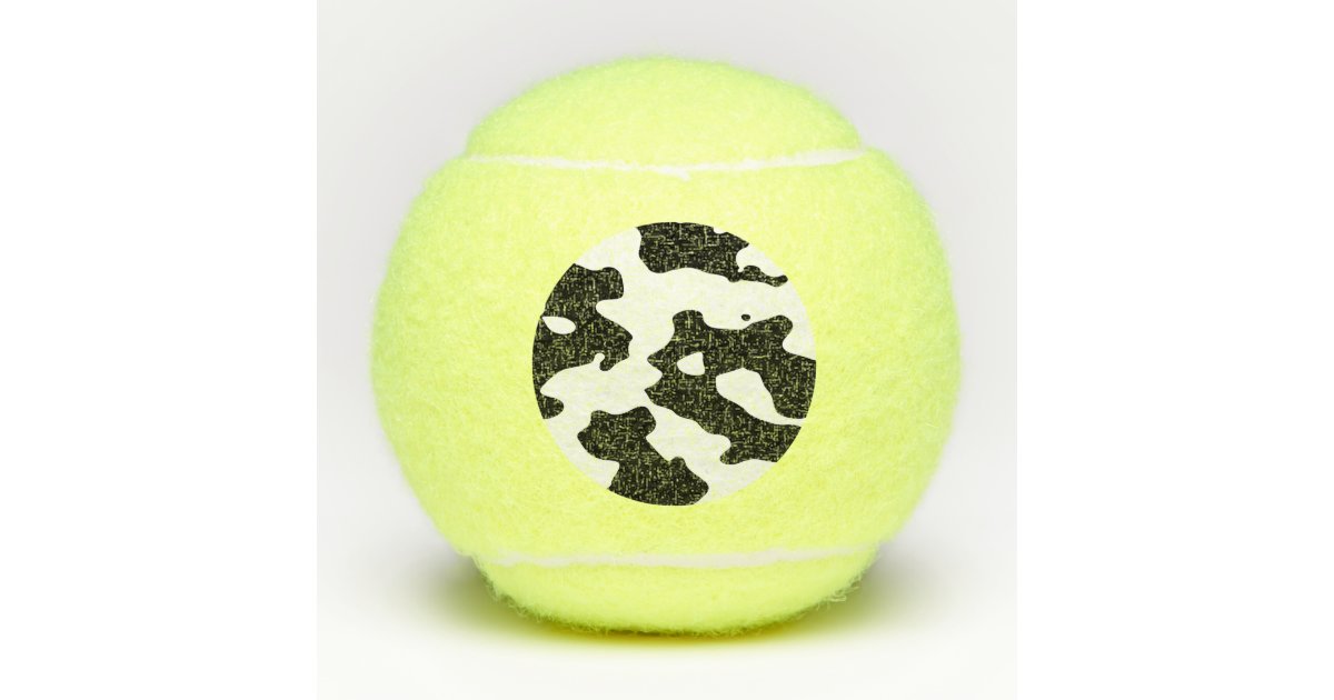 Cow Pattern Black and White Tennis Balls | Zazzle