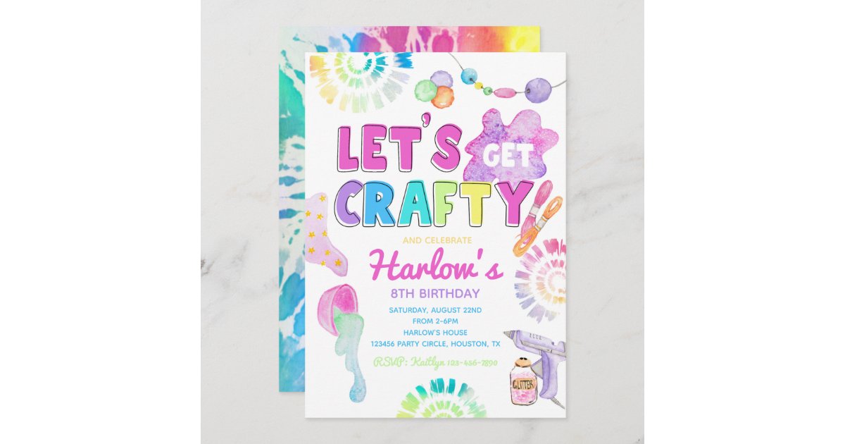 Craft Party Invitation | Craft Birthday Invitation | Zazzle