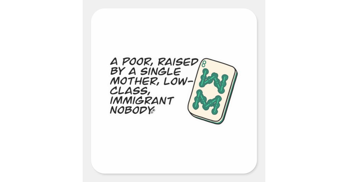 Crazy Rich Asians Mahjong scene quote Classic Square Sticker | Zazzle