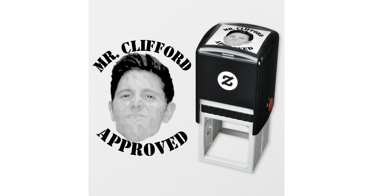 Create A Custom Funny Face Teacher Approval Rubber Self-inking Stamp ...