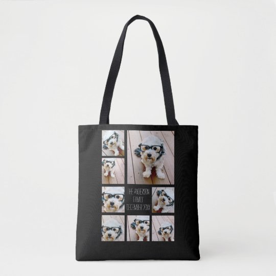 Create a Custom Photo Collage with 8 Photos Tote Bag | Zazzle.co.uk