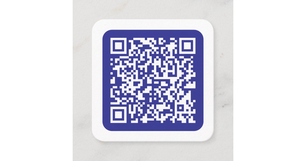 Create a Scannable QR code | Editable Dark Blue Square Business Card ...