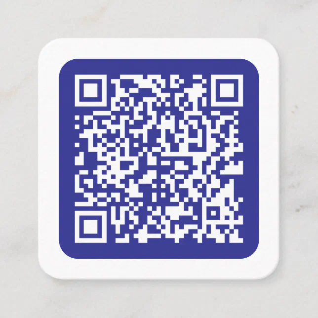 Create a Scannable QR code | Editable Dark Blue Square Business Card ...