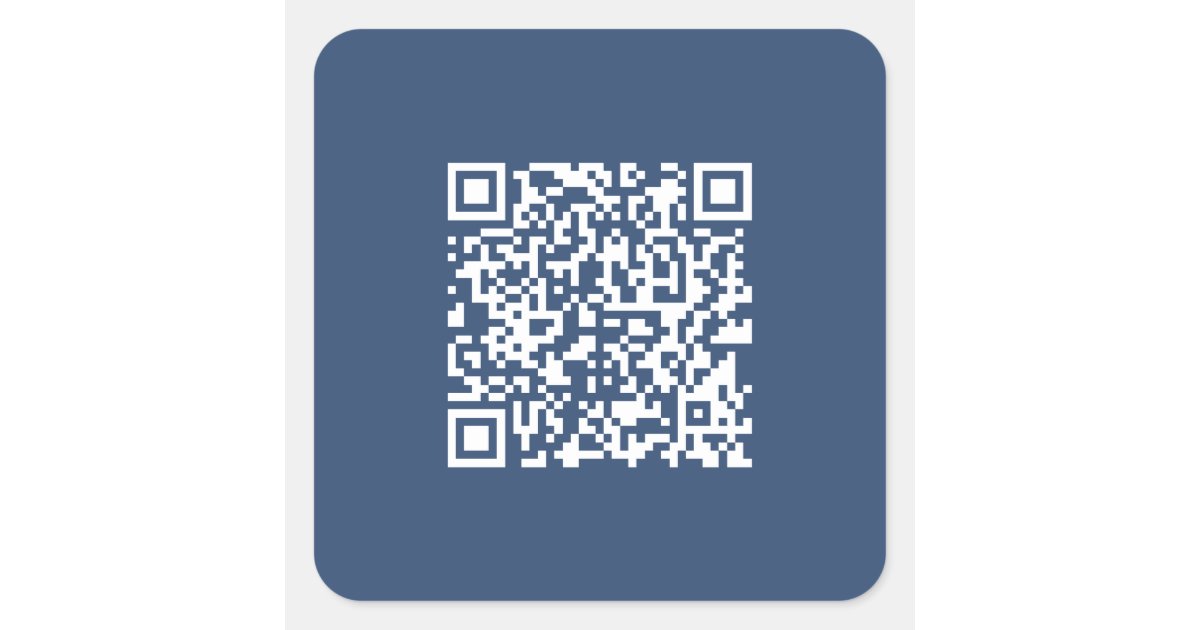 Create a Scannable QR Code | Faded Navy Blue Square Sticker | Zazzle