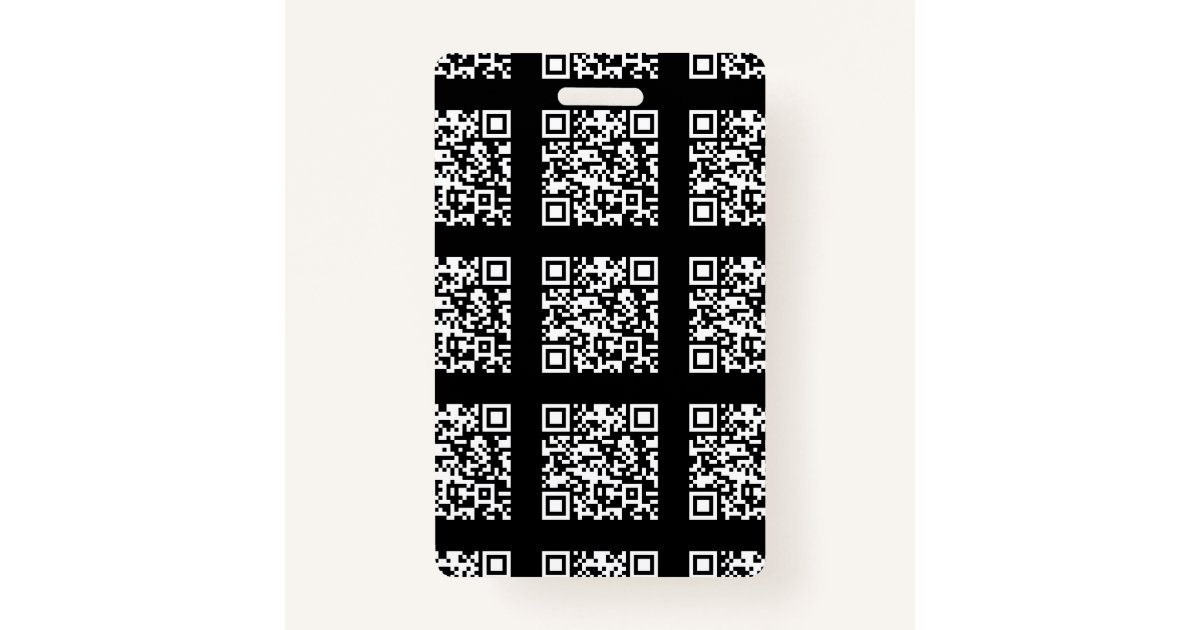 Create a Tiled QR code Pattern | Editable Colour ID Badge | Zazzle