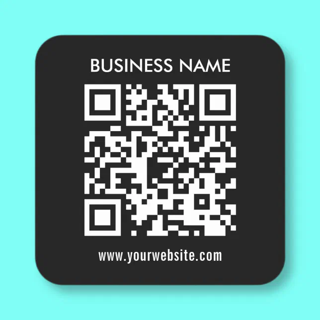 Create QR code instantly | Modern simple design Square Sticker | Zazzle