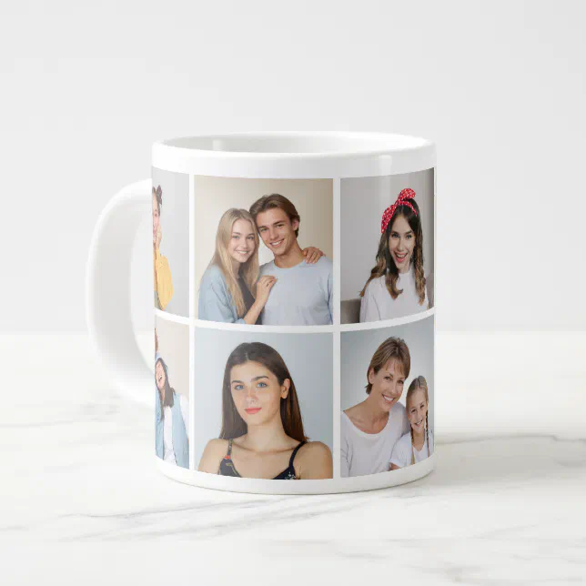 Create Your Own 10 Photo Collage Large Coffee Mug | Zazzle