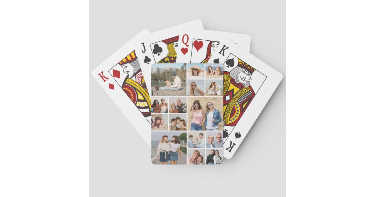 Create Your Own 15 Photo Collage Playing Cards | Zazzle