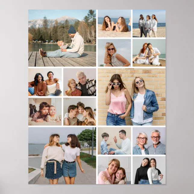 Create Your Own 15 Photo Collage Poster | Zazzle