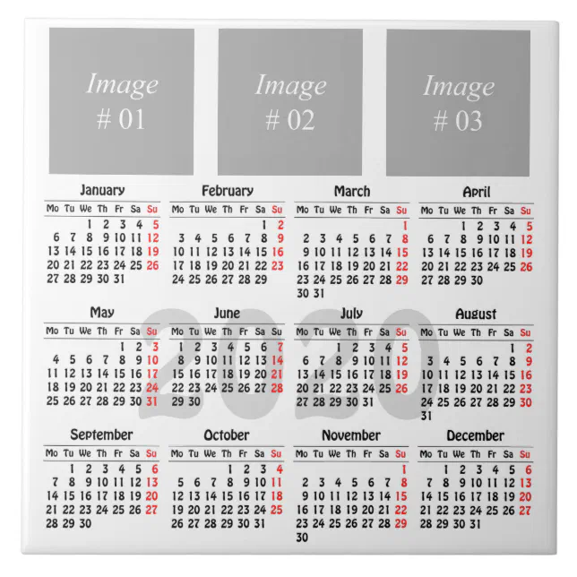 Create your own 2020 calendar tile | Zazzle