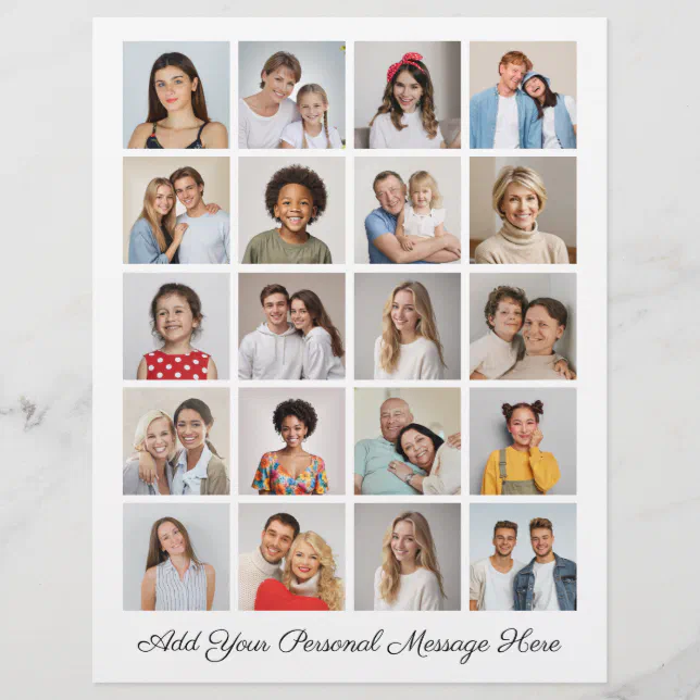 Create Your Own 20 Photo Collage Add Your Greeting Flyer | Zazzle