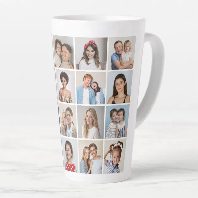 Create Your Own 20 Photo Collage Latte Mug | Zazzle