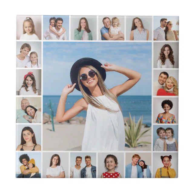 Create Your Own 21 Photo Collage Tile | Zazzle