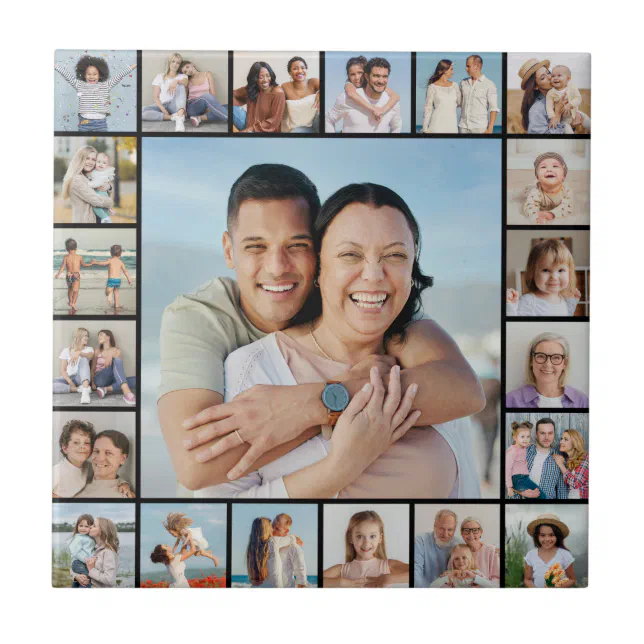 Create Your Own 21 Photo Collage Tile | Zazzle