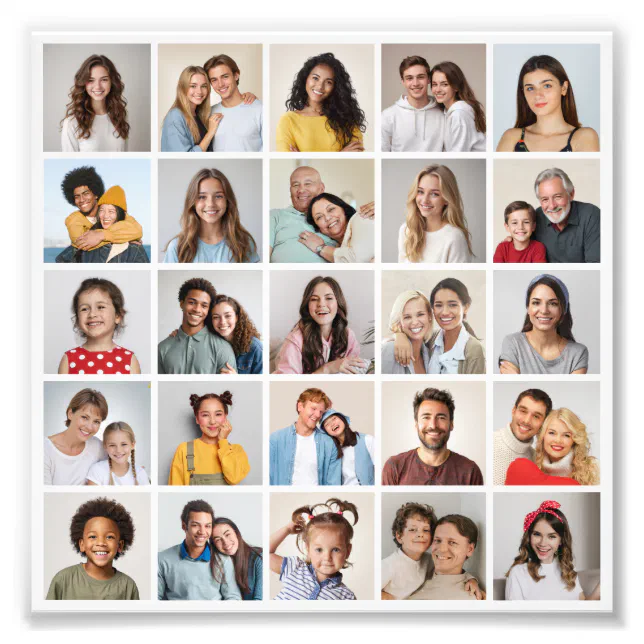 Create Your Own 25 Photo Collage Photo Enlargement Print | Zazzle