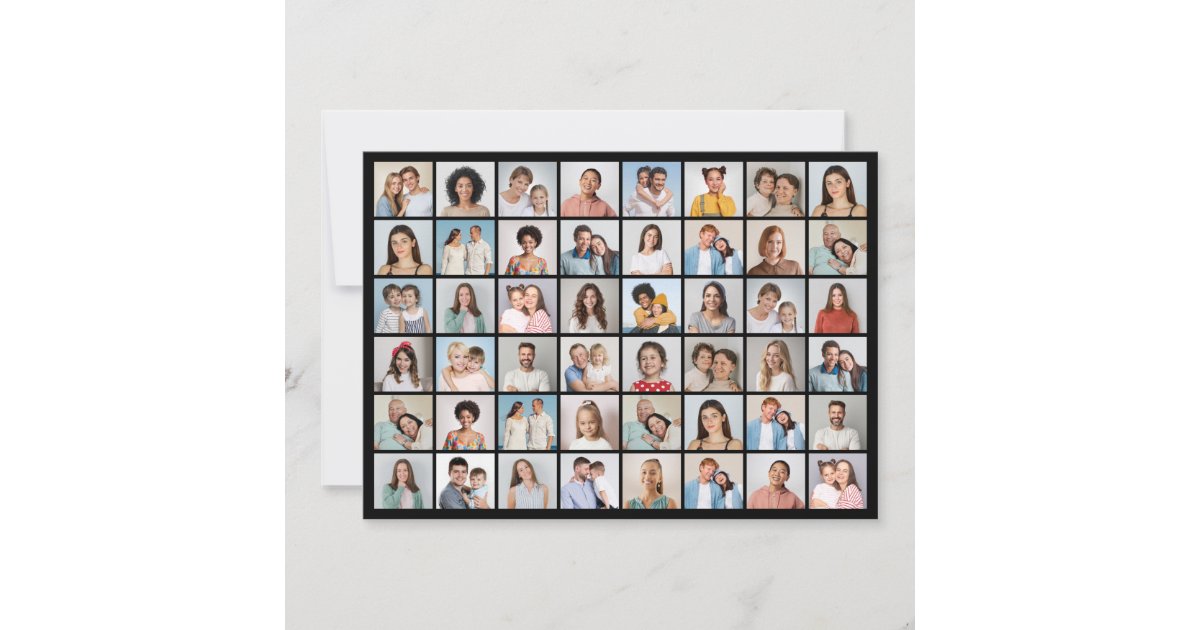 Create Your Own 48 Photo Collage Greeting Card | Zazzle