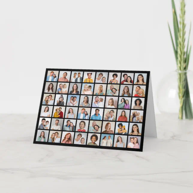 Create Your Own 48 Photo Collage Note Card | Zazzle