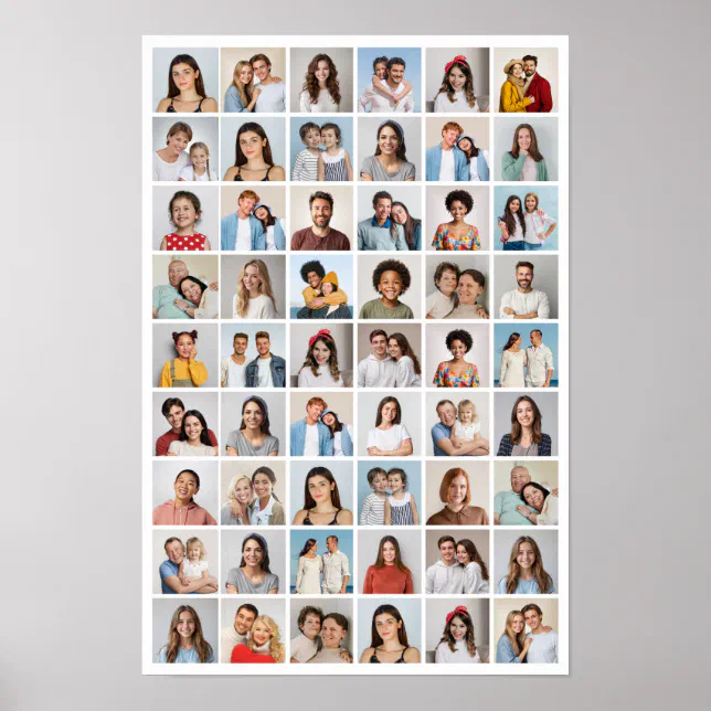 Create Your Own 54 Photo Collage Poster | Zazzle