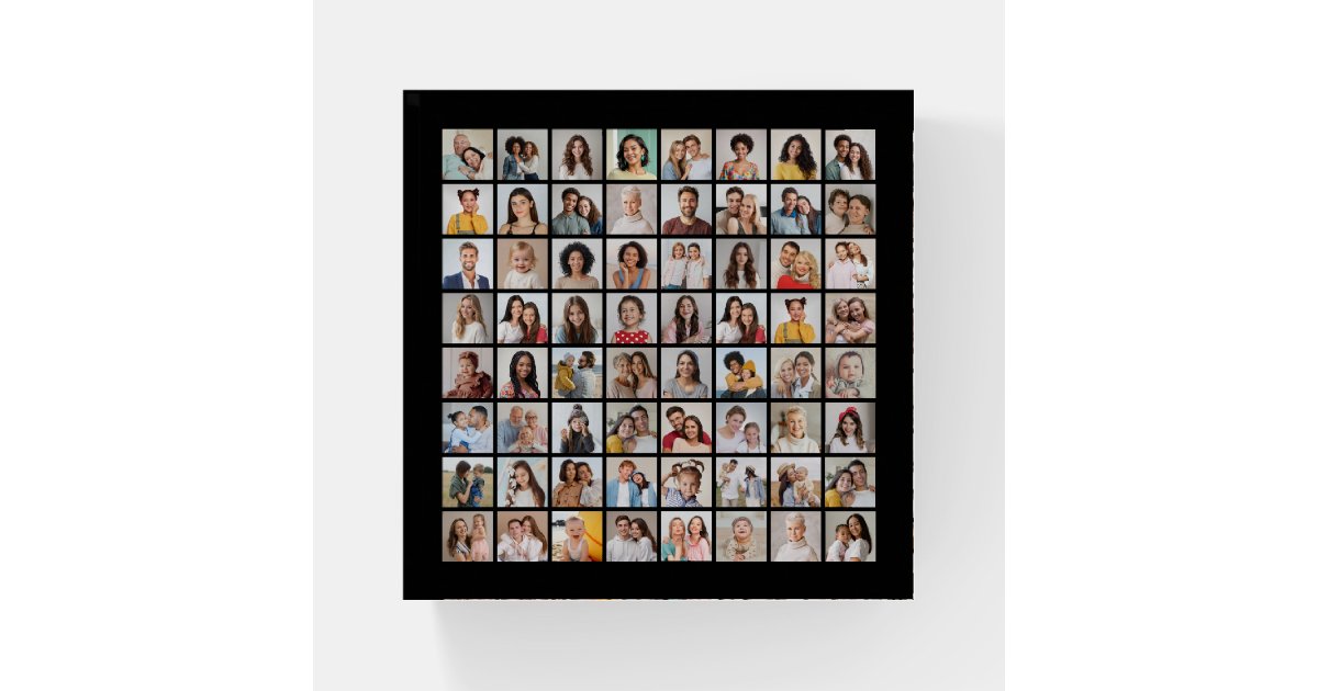 Create Your Own 64 Photo Collage Paperweight | Zazzle