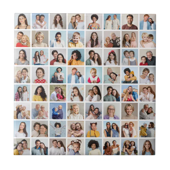 Create Your Own 64 Photo Collage Tile | Zazzle