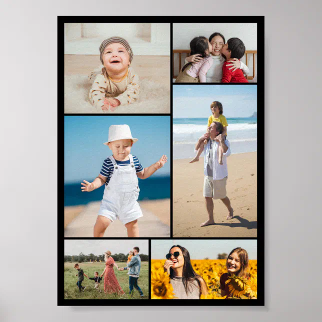 Create Your Own 6 Photo Collage Poster | Zazzle