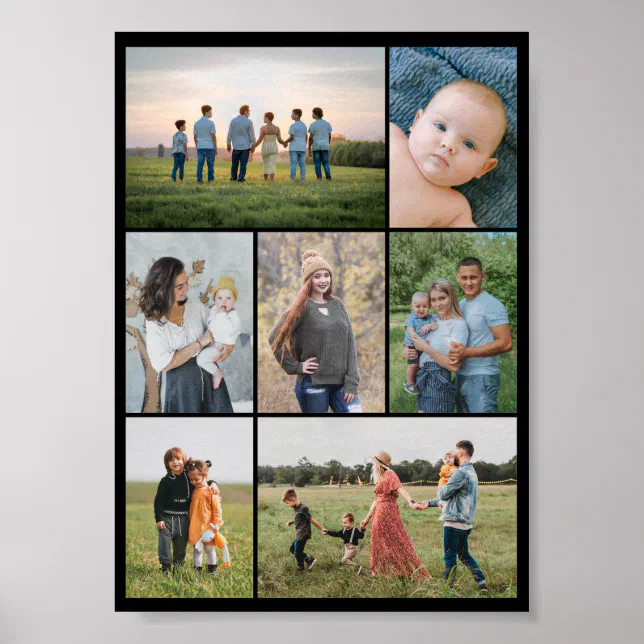 Create Your Own 7 Photo Collage Poster | Zazzle