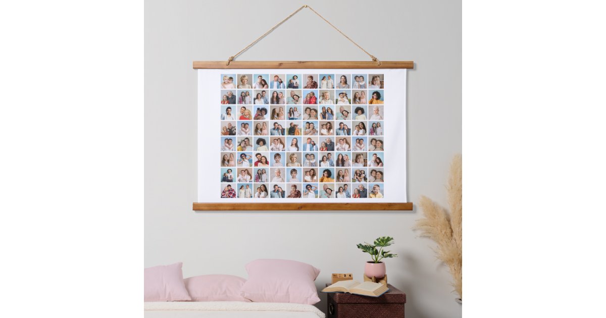 Create Your Own 80 Photo Collage Hanging Tapestry | Zazzle