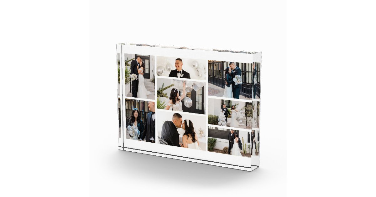 Create Your Own 8 Photo Collage Block | Zazzle