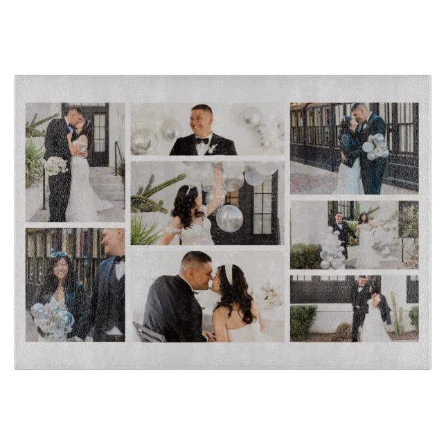 Create Your Own 8 Photo Collage Cutting Board | Zazzle