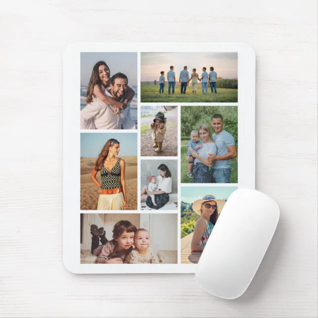 Create Your Own 8 Photo Collage Mouse Mat | Zazzle