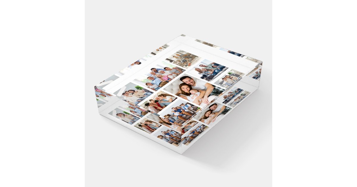 Create Your Own 8 Photo Collage Paperweight | Zazzle