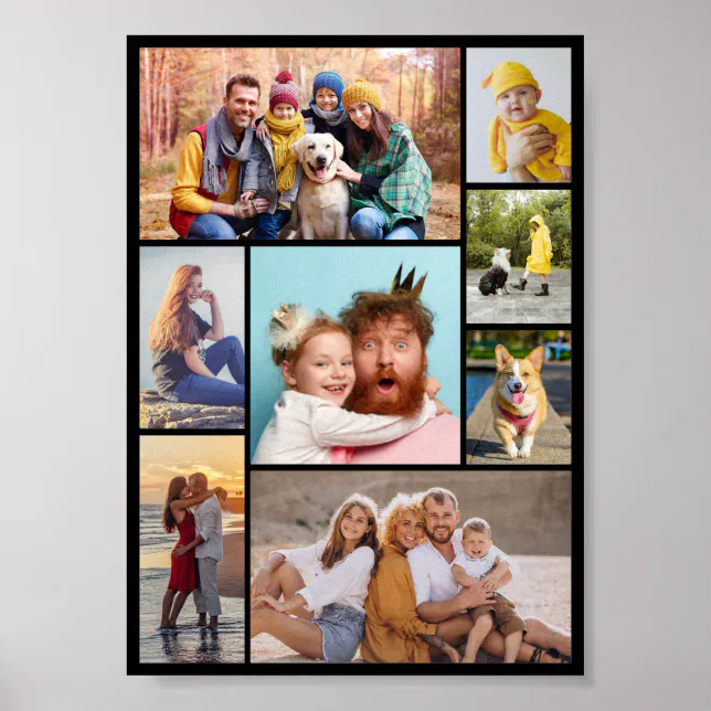 Create Your Own 8 Photo Collage Poster | Zazzle