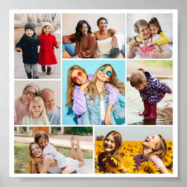 Create Your Own 8 Photo Collage Poster | Zazzle