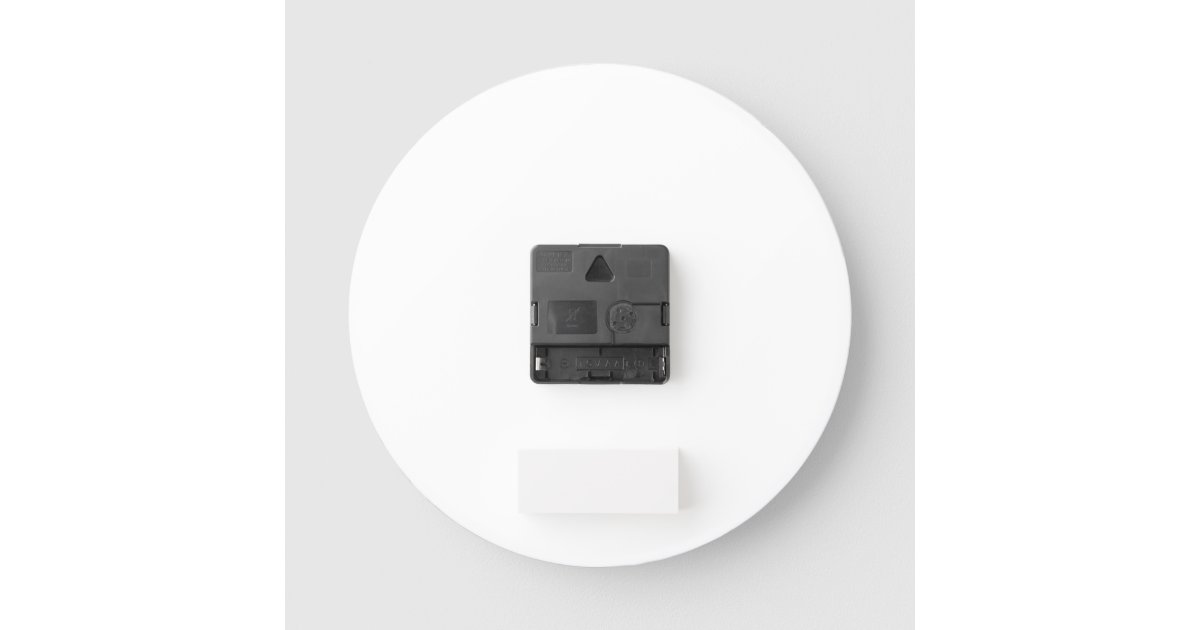Create Your Own- Add Image Custom Text Round Clock | Zazzle