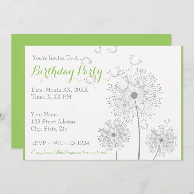 Create Your Own Birthday Party Invitation | Zazzle
