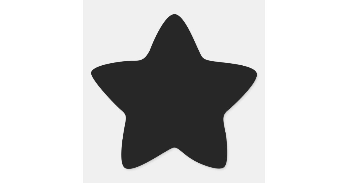 Create Your Own Black Custom Star Stickers | Zazzle