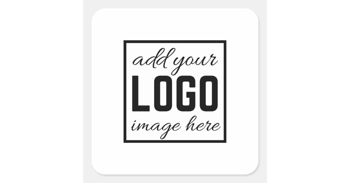Create Your Own Business Logo Square Sticker | Zazzle