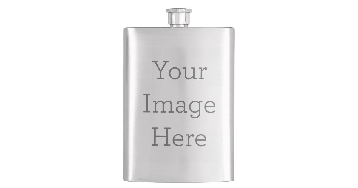 Create Your Own Classic 8oz Stainless Steel Flask | Zazzle