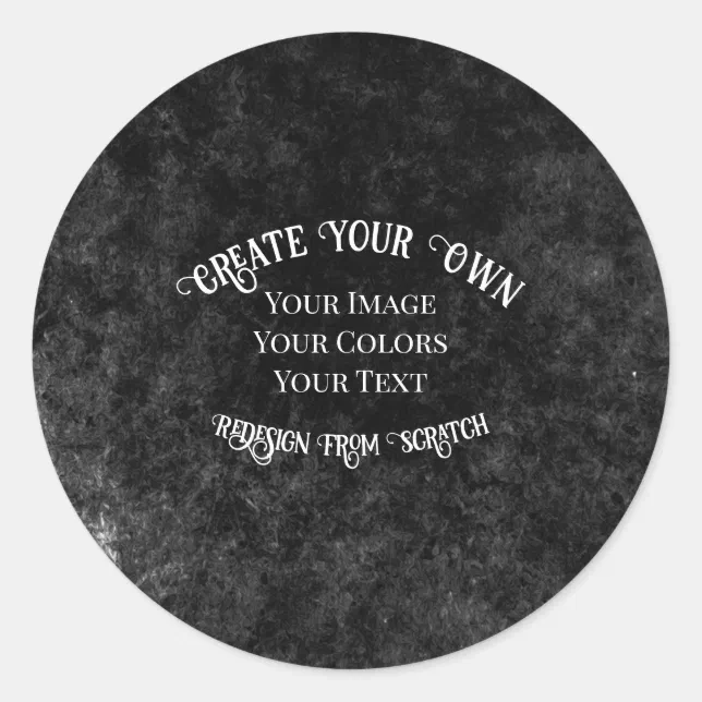 Create Your Own Custom Design Classic Round Sticker | Zazzle