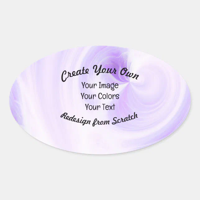 Create Your Own Custom Design Oval Sticker | Zazzle