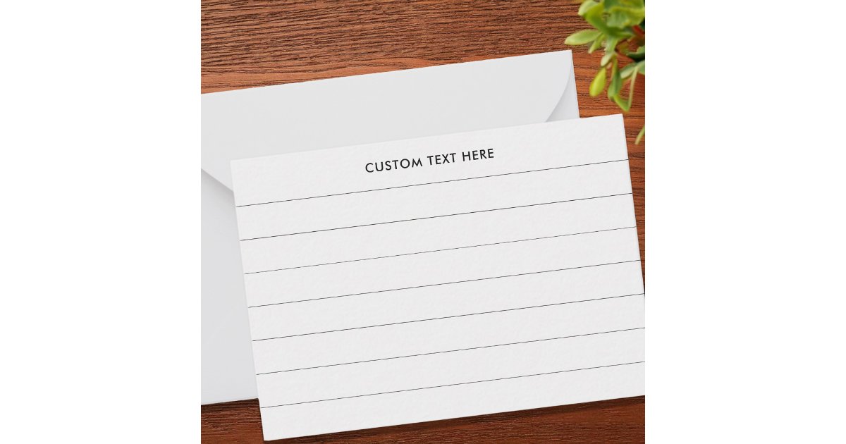 Create Your Own Custom Ruled Index Card | Zazzle