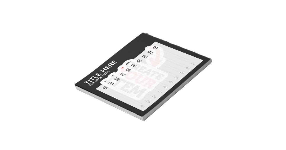 CREATE-YOUR-OWN Custom upload your design do list Notepad | Zazzle