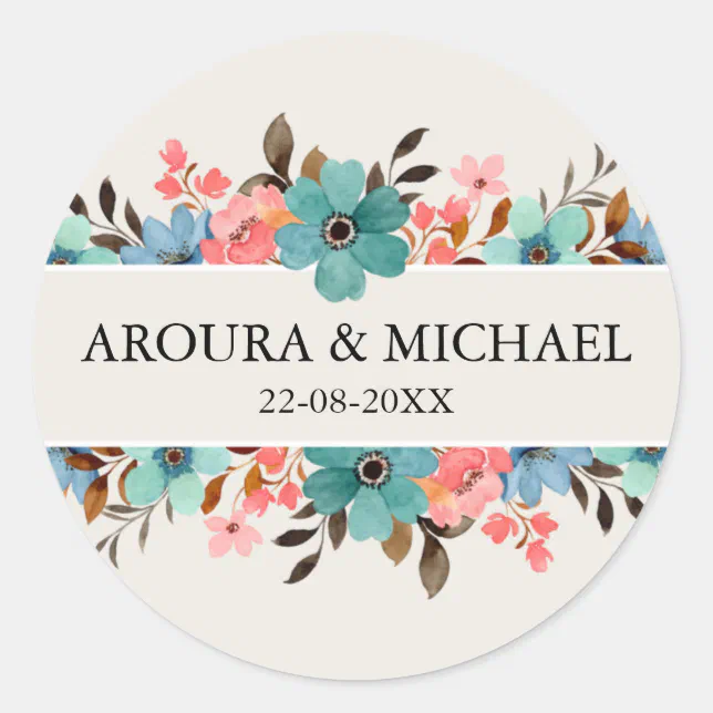 Create your own custom wedding classic round sticker | Zazzle