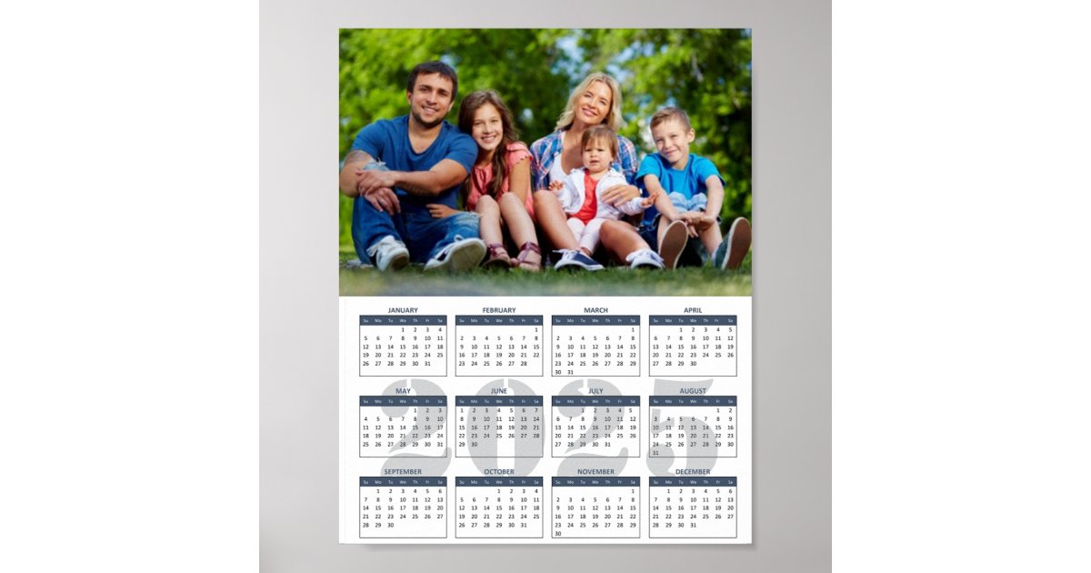 Create Your Own Family Photo 2025 Poster Calendar | Zazzle