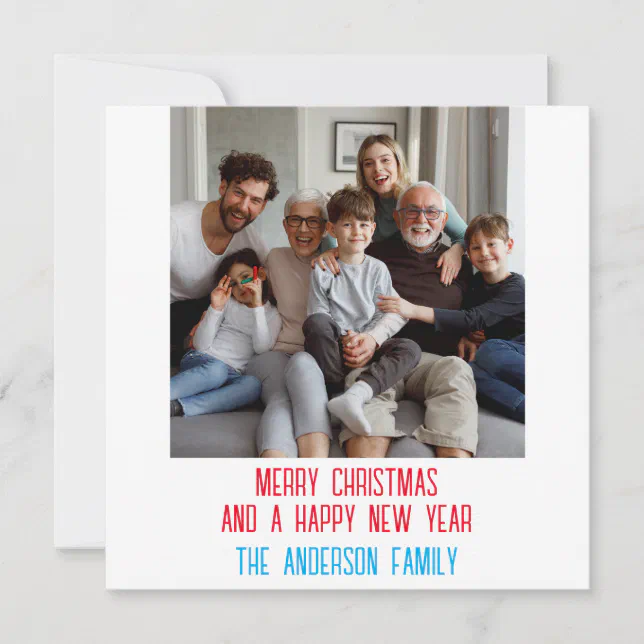 Create Your Own Family Photo Holiday Card | Zazzle
