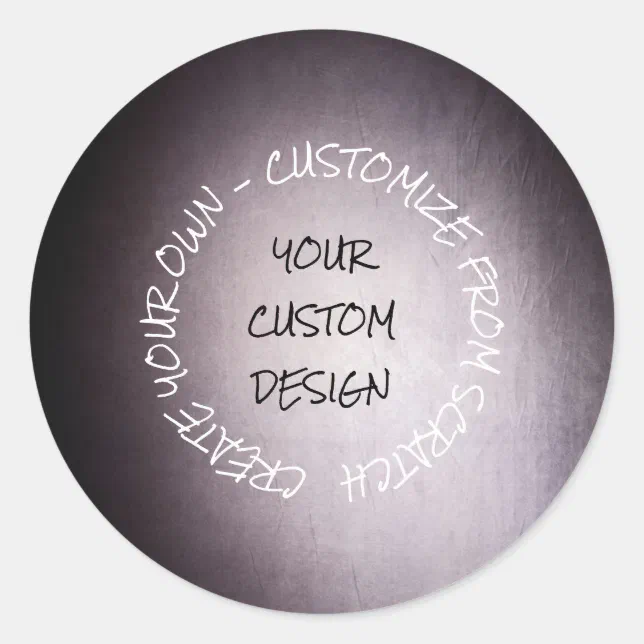 Create Your Own Fully Customised Classic Round Sticker | Zazzle