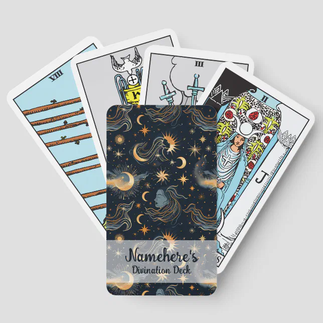 Create Your Own Moon Goddess Celestial Playing Cards | Zazzle