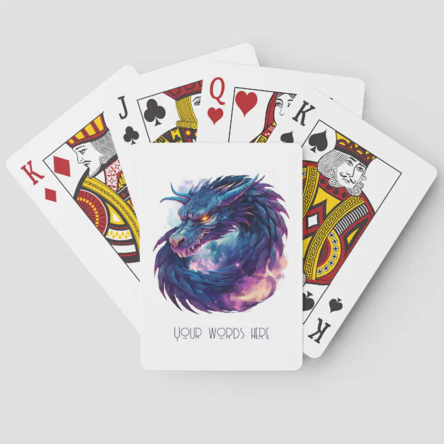 Create Your Own Mystical Purple Dragon Playing Cards | Zazzle