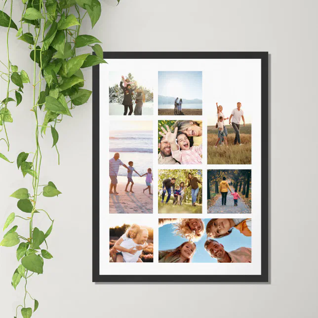 Create Your Own Personalised 9 Photo Collage Poster | Zazzle